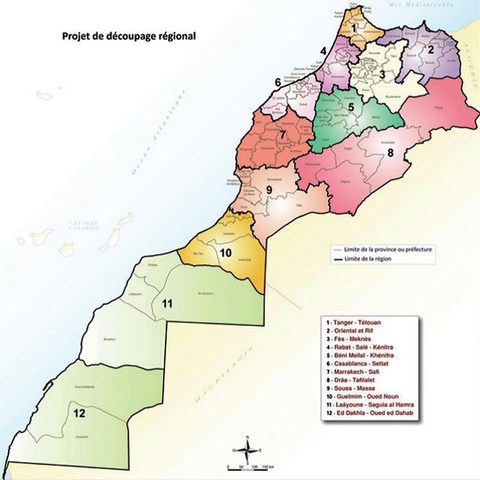 Régions : découpage et points de discorde | Le Reporter.ma